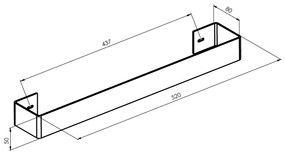 Sapho TABELLA držák ručníků 520 mm, nerez mat - MI520