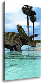 Wallmuralia Vertikální Foto obraz na plátně Dinozaury na pláži 50x100