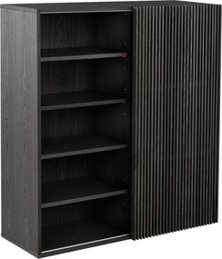 Černá předsíňová sestava v dekoru jasanu 110x120x40 cm Sion – Jotex
