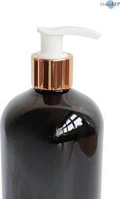 Dávkovač na mýdlo 500 ml černý s bílo-zlatou pumpičkou BELA
