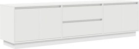 TV skříňka s LED osvětlením bílá 193,5x41x50 cm 3328435