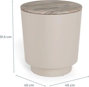 ACTONA Konferenční stolek CANGAS šedý ⌀45 cm