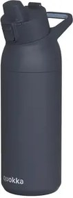 Quokka Tide černá / Sportovní láhev / Nerezová / 700 ml / S pítkem