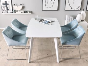 Sada 2 sametových jídelních židlí světle modré ARCATA Beliani