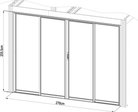 Příslušenství G21 posuvná zástěna 2,8x2 m pro pergoly Austin