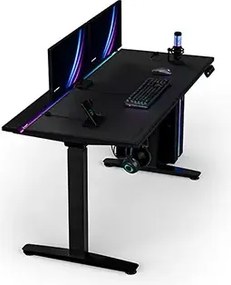ULTRADESK Vortex černá / Herní stůl / 140,5 x 70 cm / 72-122 cm / nast