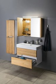 Sapho MEDIENA umyvadlová skříňka 77x50,5x49cm, bílá mat/dub natural MD082