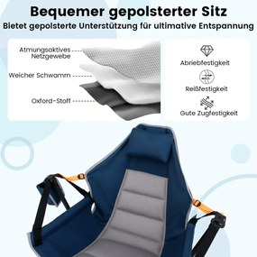 Costway Skládací kempingová židle s nastavitelným opěradlem a držákem na nápoje