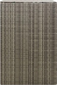 Přístřešek na popelnici šedý 70 x 80 x 117 cm polyratan 319864