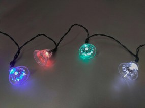 Solární vánoční řetěz s povíjnicemi, různobarevná, 40 LED, 5m