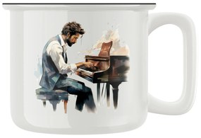 Mablo Keramický retro hrnek "Pianista" Hrnek: Keramický retro 500 ml