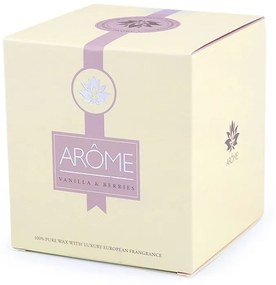 Vonná svíčka ve skle Arome - 4 (vanilla/berries) béžová