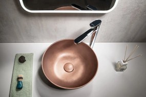 Sapho Sapho, FORMIGO betonové umyvadlo na desku, průměr 39cm, písková, FG314