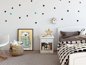 Pastelowe Love Nálepky na zeď PUNTÍKY do dětského pokoje Zvolte barvu: Stříbrná