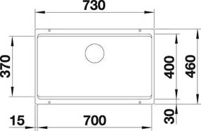 Blanco ETAGON 700 U InFino Silgranit černá bez excentru s pojezdy