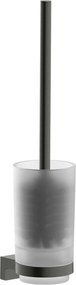 Hansgrohe AddStoris S - WC štětka nástěnná s držákem, kartáčovaný černý chrom 41782340