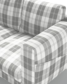 Potah na pohovku IKEA Norsborg 2-místná barva šedá látka pletený vzor, vzorované