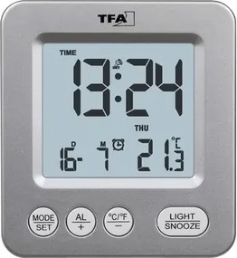 TFA 60.2567.54 / Digitální budík / Rádiem řízený DCF / Vnitřní teplomě