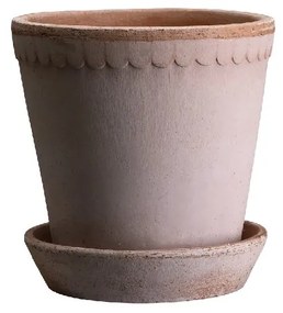 Květináč Helena s podmiskou Raw Rosa 16 cm Bergs Potter