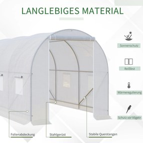 Outsunny skleník 350x200x200cm polytunelový skleník ideální pro zahradnictví a pěstování rostlin |