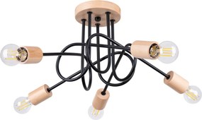 Sollux Lighting Lustr EMBER 5 černý