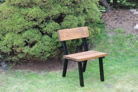 Kovová židle Pekárek Barva prken: Jedle, Ošetření ocelových nohou: Bez povrchové úpravy