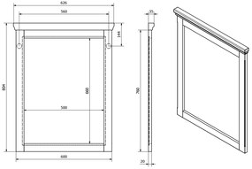 Sapho CROSS 60 x 80 cm CR211