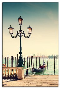 Obraz na plátně - Velký kanál a gondoly v Benátkách - obdélník 7114A (90x60 cm  )