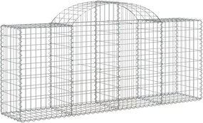 Klenuté gabionové koše 8 ks 200x50x80/100 cm pozinkované železo 3146305