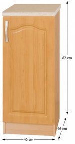 Dolní kuchyňská skříňka Leite MDF klasik S40/P olše (P). 788952