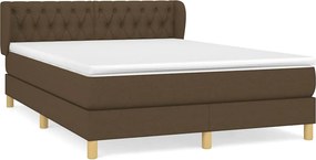 Box spring postel s matrací tmavě hnědá 140x200 cm textil 3127048