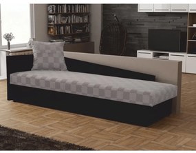Jednolůžková postel (válenda) 80 cm Jeannine (šedá + černá) (s úl. prostorem) (L). 808547