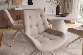 Designová židle Amiyah šampaňská / béžová