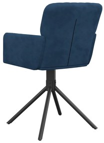 Otočné jídelní židle 2 ks modré samet - Default Title