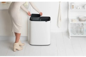 Bílý dotykový ocelový odpadkový koš na tříděný odpad 2x30 l Bo Touch Bin – Brabantia