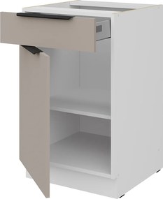 ARIA lb | dolní skříňka 50 D 1F 1S policová se zásuvkou | 50 cm | PREMIUM BOX | bílá/béžová