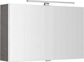 Sapho Cloe - Zrcadlová skříňka s LED osvětlením 80x50x18 cm, dub stříbrný CE080-0011