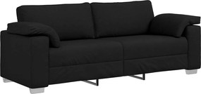 Pohovka 2 ks Černý textil 3324742