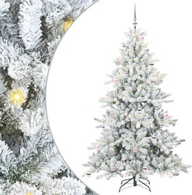 Umělý Skládací Vánoční Strom s stojanem Bílá 210 cm PVC a ocel 3397733
