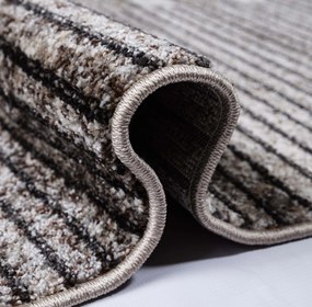 DY Šedohnědý koberec s pruhovaným vzorem Panamero 23 Rozměr: 60x100 cm