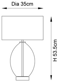 Endon 99581 - Stmívatelná stolní lampa ERIN 1xE27/10W/230V krémová/kouřová černá
