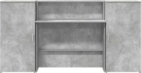 Recepční stůl betonově šedý 200x50x103,5 cm kompozitní dřevo 3324217