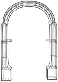 Oblouk na růže Allia - Bronzová