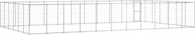 vidaXL Venkovní psí kotec ocel 79,86 m² [3082332] Barva: Černá