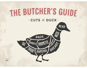 Cedule The Butchers Guide - Cuts Of Duck 40 x 30cm