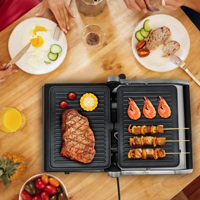 Costway 3-v-1 1800 W Panini lisovací gril s nepřilnavými deskami elektrický gril