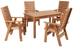 PROWOOD Dřevěný zahradní Nábytek SET M1 - stůl + 4 x křeslo