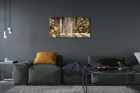 Obrazy na plátně Desky vánoční stromky 100x50 cm
