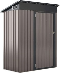 Costway Zahradní domek kovový | 1,5 m³ kůlna na nářadí s pultovou střechou