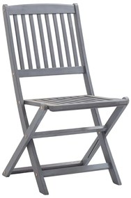 Skládací zahradní židle s poduškami 4 ks masivní akáciové dřevo,  3064584